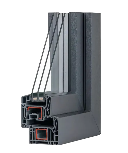 Kunststofffenster PVC Fenster 60 x 80 cm DREH/KIPP - Schüco LivIng 82