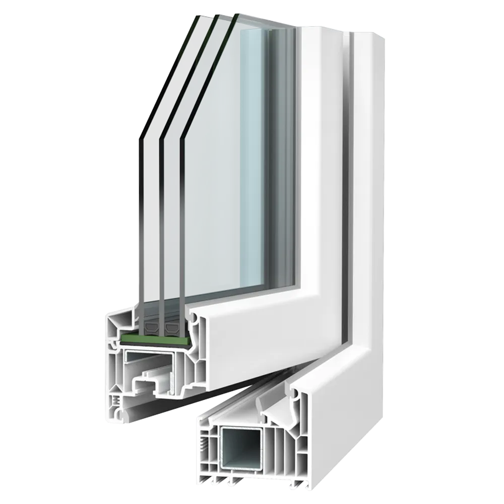 Kunststofffenster PVC Fenster 60x100 cm cm DREH/KIPP - Veka Softline 82 MD